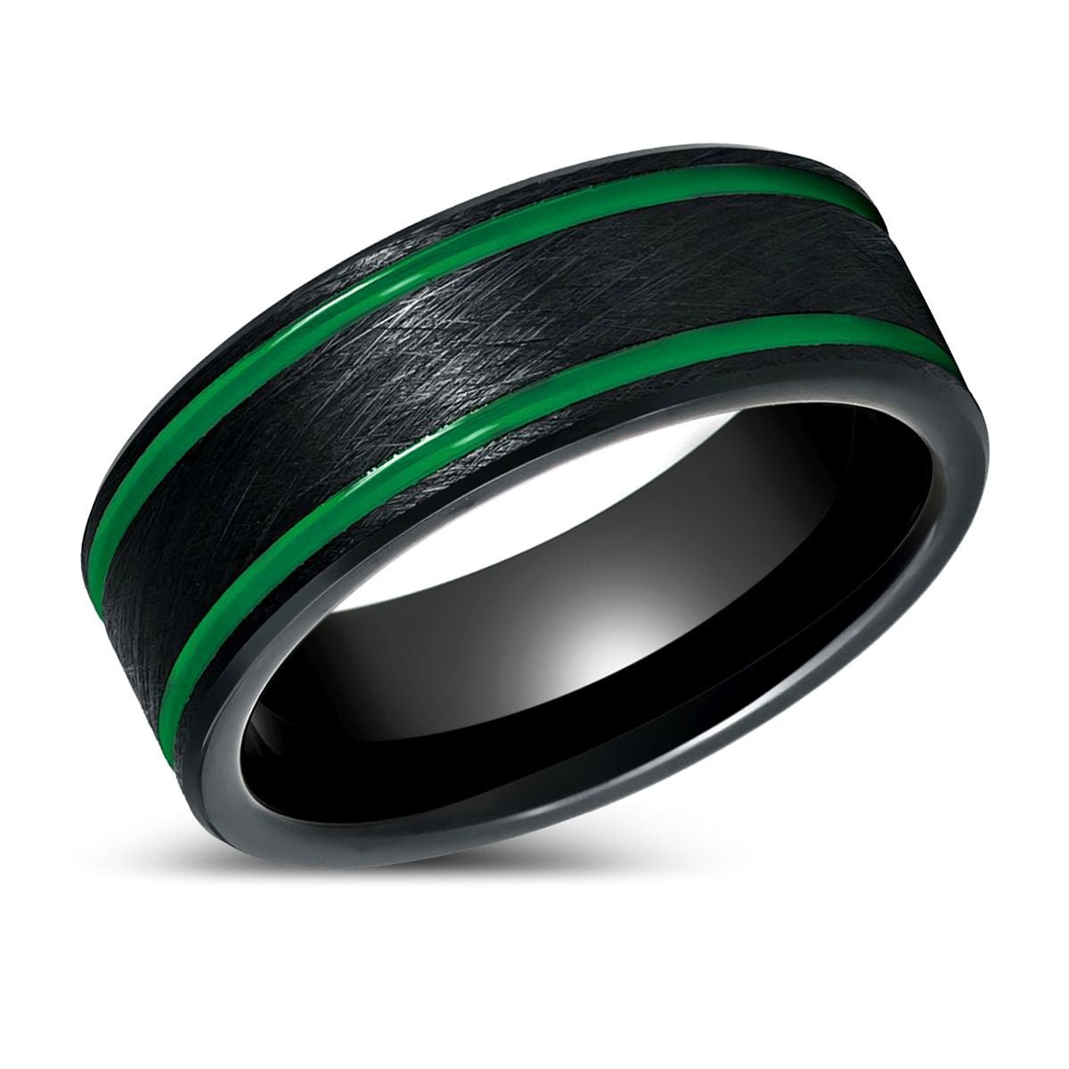 CLAYTON | Black Tungsten Ring Ice Finish – Aydins Jewelry